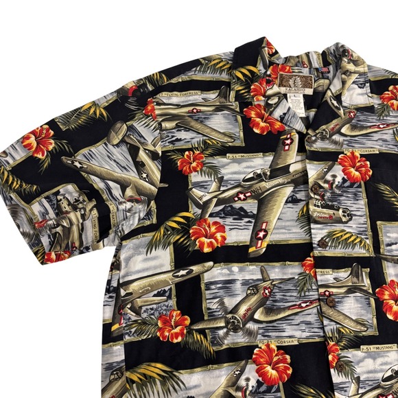 Kalaheo | Shirts | Kalaheo Hawaiian Wwii Aircraft Shirt Men L Coconut ...